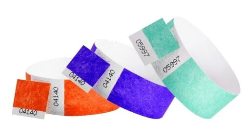 1" Tyvek Wristbands - Detachable Stub - The Wristband Man